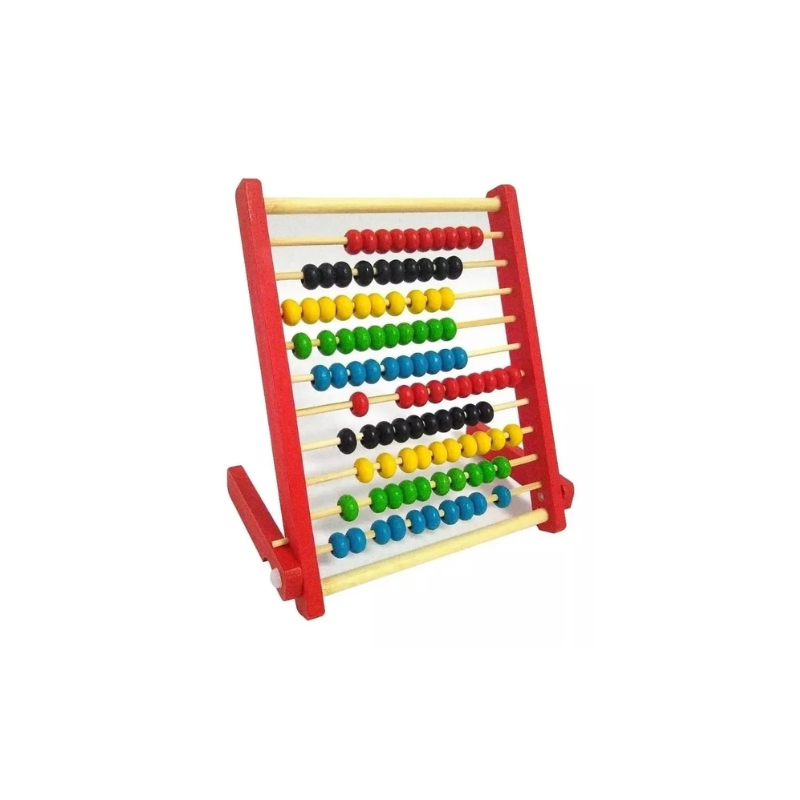 Abaco Didáctico Para Aprender Niños En Madera 17x26 Cm